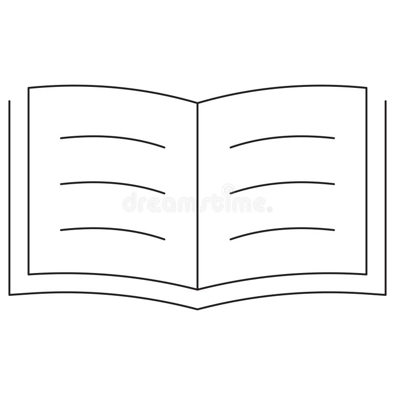 Icon of an Open Book, Representing Reading, Education, Learning ...