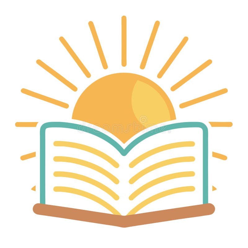 Open Book with Sunshine, Symbol of Knowledge, Education and Literacy ...