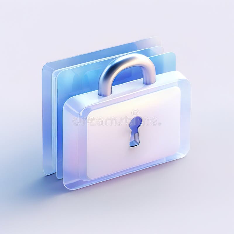 Icon of Open Lock, Glossy Glass Style Stock Illustration - Illustration ...