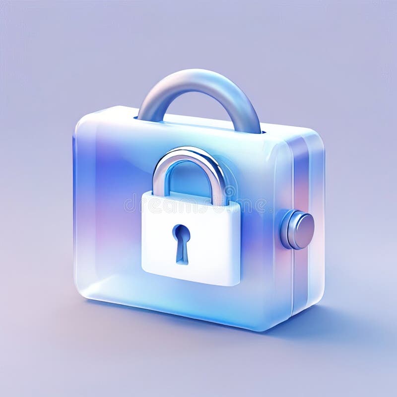 Icon of Open Lock, Glossy Glass Style Stock Illustration - Illustration ...
