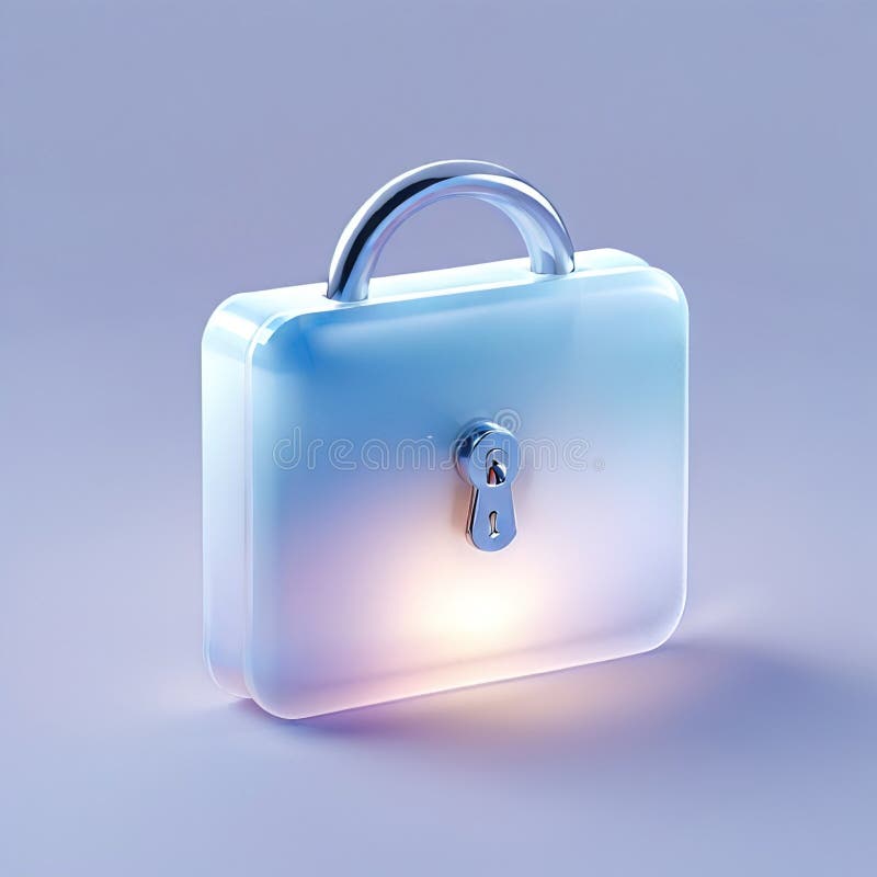 Icon of Open Lock, Glossy Glass Style Stock Illustration - Illustration ...