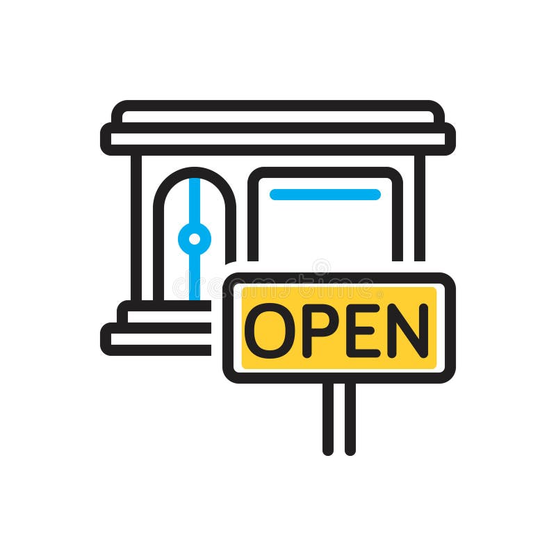 Multi Color Icon for Opening, Inauguration and Accessibility Stock ...