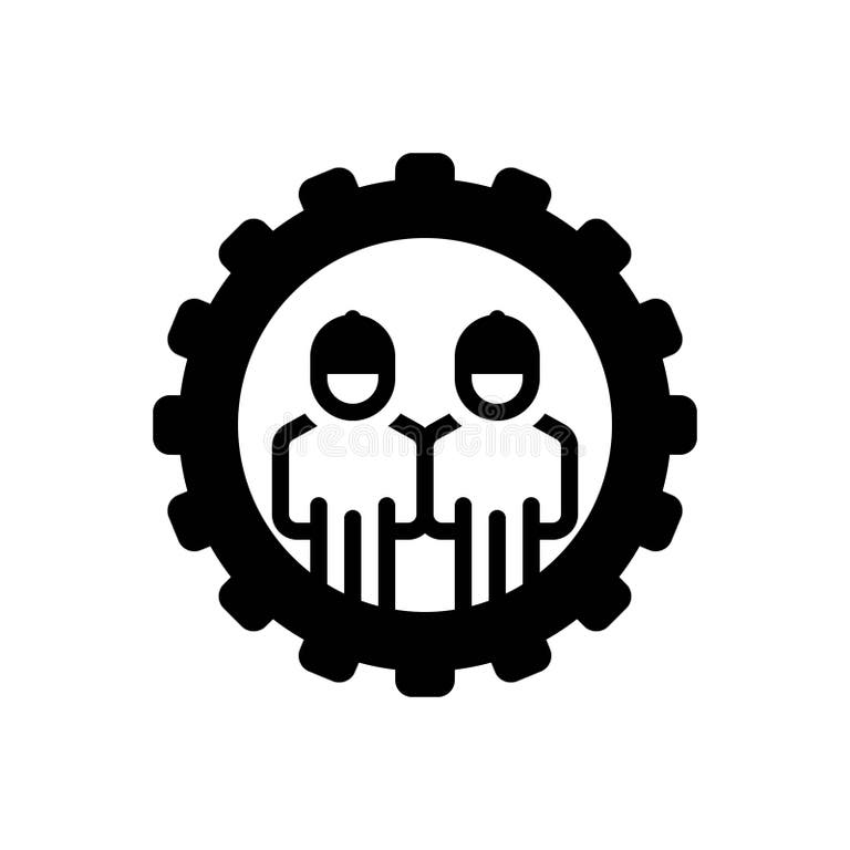 Black Solid Icon for Operates, Work and Setting Stock Vector ...