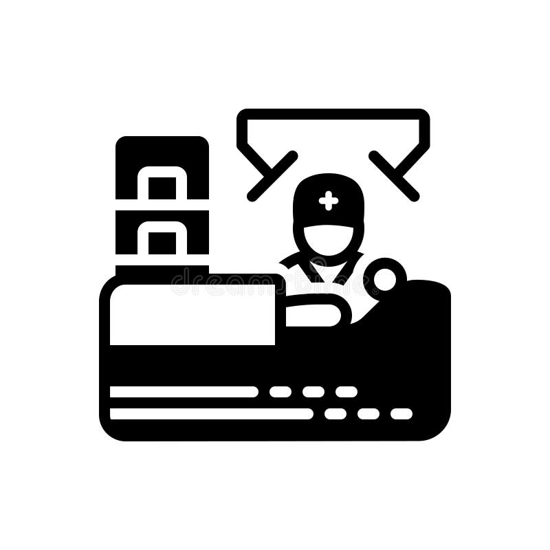 Black Solid Icon for Operation, Manipulation and Surgery Stock ...