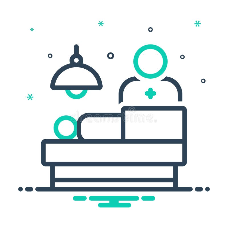 Mix Icon for Operation, Patient and Hospital Stock Vector ...