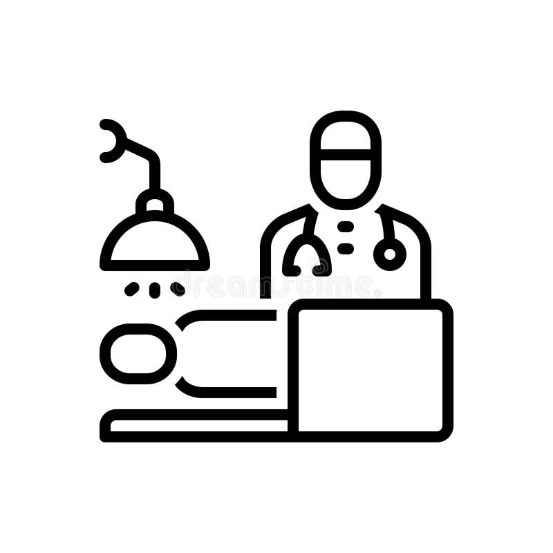 Surgical Treatment Flat Line Icon. Vector Outline Illustration of ...