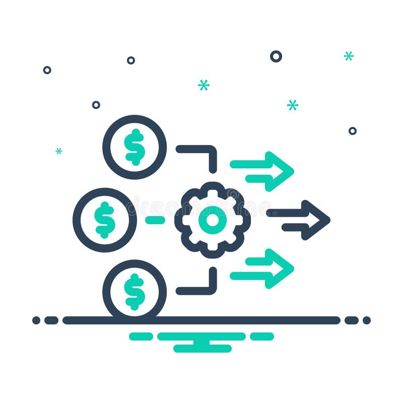Mix Icon for Operational Cost, Operational and Money Stock Vector ...