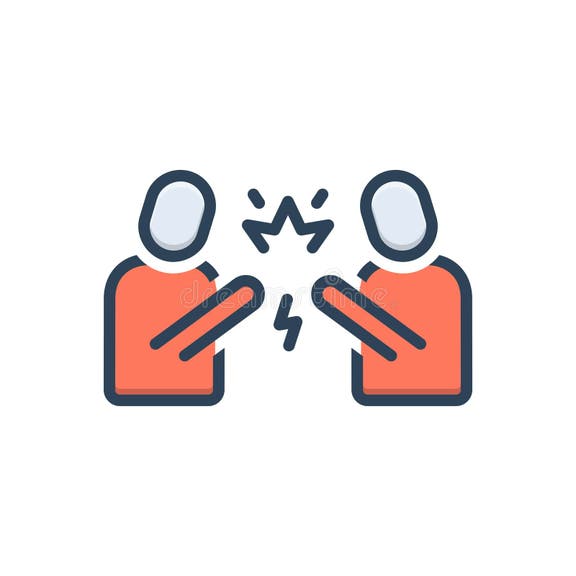 Color Illustration Icon for Opponents, Rival and Competitor Stock ...