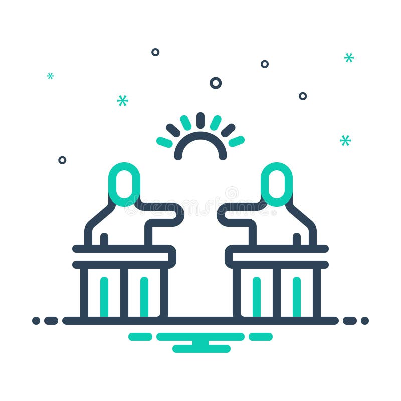 Mix Icon for Objection, Convulsions and Exception Stock Vector ...