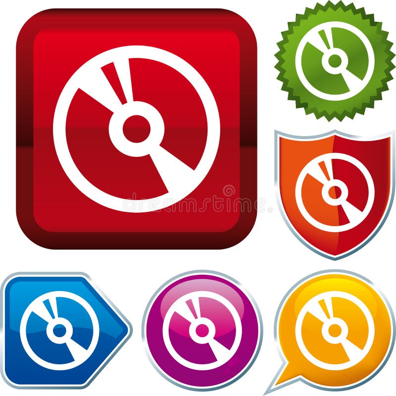 Icon optical disc stock vector. Illustration of button - 27166872