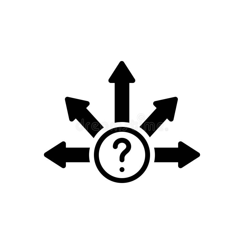 Black Solid Icon for Option, Choice and Vsriety Stock Illustration ...