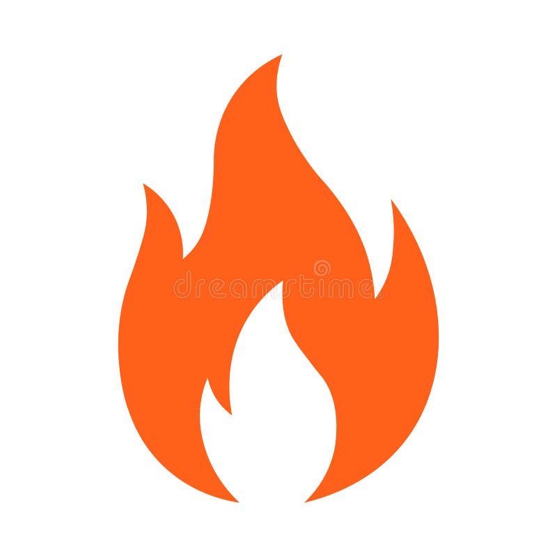 Icon of Orange Fire. Vector Illustration Eps 10 Stock Illustration ...