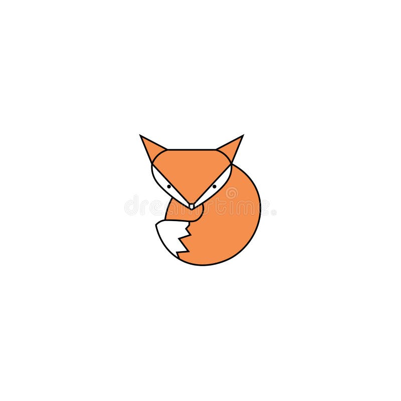 Icon of Orange Fox. Vector Illustration Eps 10 Stock Illustration ...
