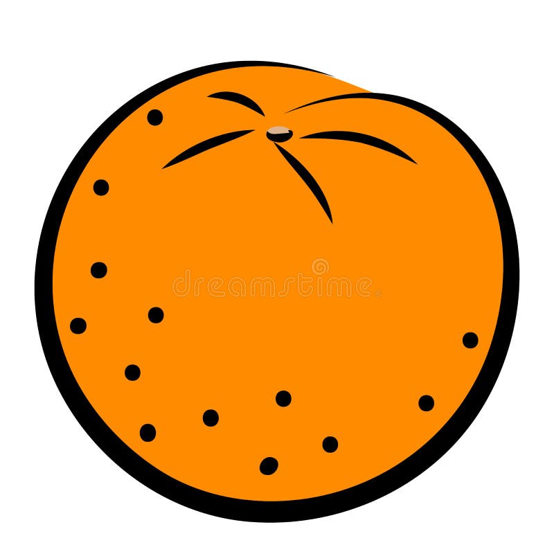 Icon of orange stock vector. Illustration of icon, print - 44274899