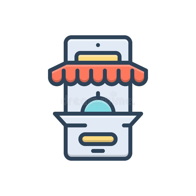 Color Illustration Icon for Order, Purchase and Store Stock Vector ...