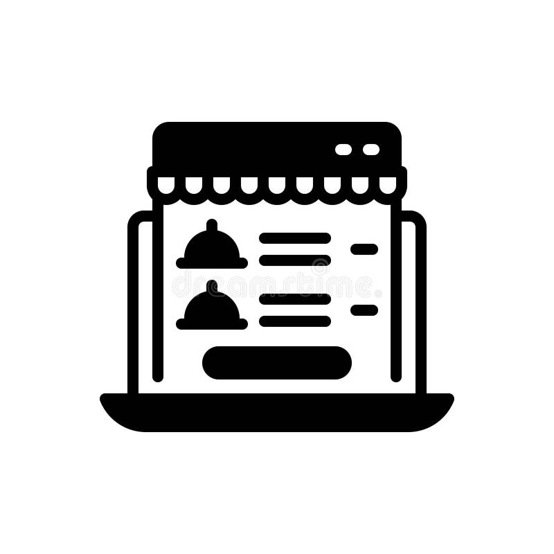 Black Solid Icon for Ordering, Gives Order and Card Stock Vector ...