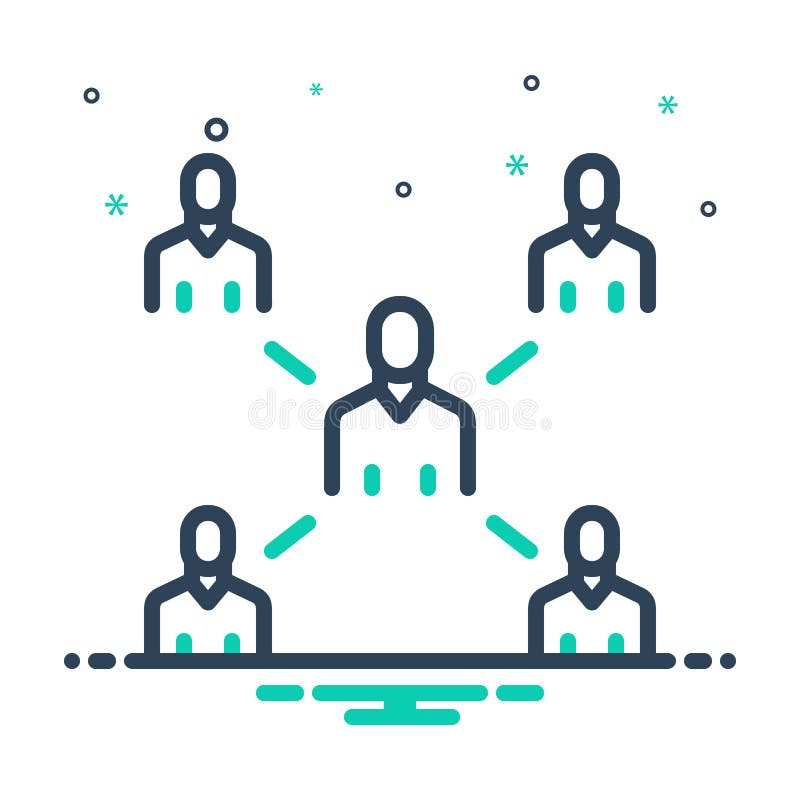 Mix Icon for Organised, Union and Unionized Stock Vector - Illustration ...