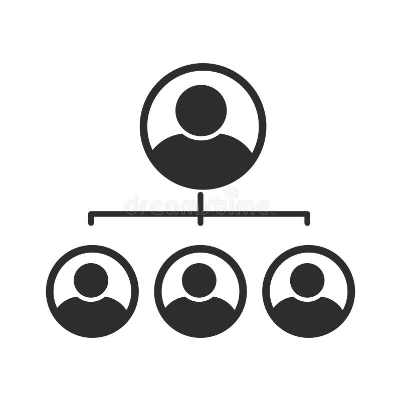Icon of organization chart stock vector. Illustration of black - 299006929