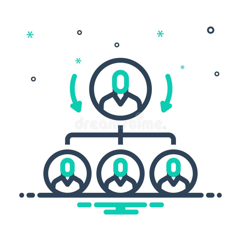 Mix Icon for Organizational, Supervisory and Employee Stock Vector ...