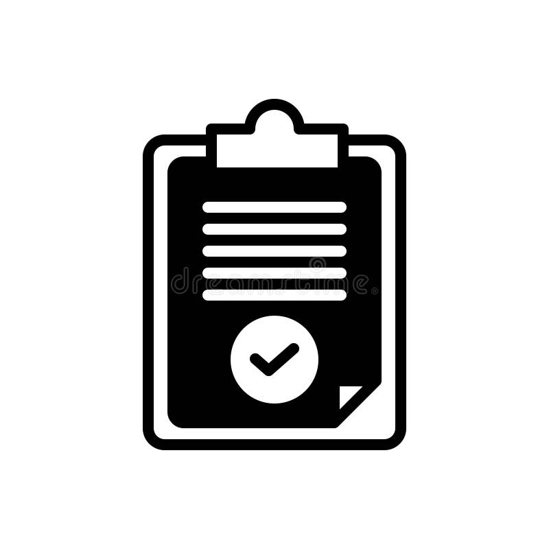 Black Solid Icon for Outcomes, Result and Reaction Stock Illustration ...