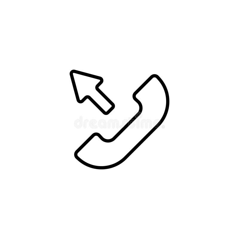 Icon. Outgoing call symbol stock illustration. Illustration of mark ...