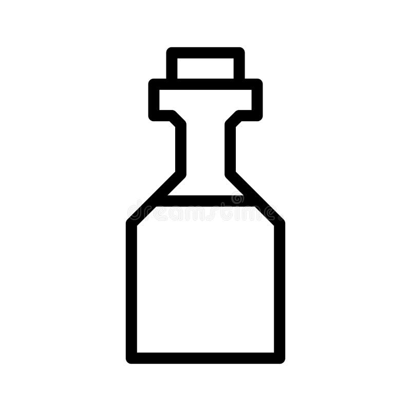 Bottle Flask Potion Set 8 Colors Isolated on White. Collection of ...