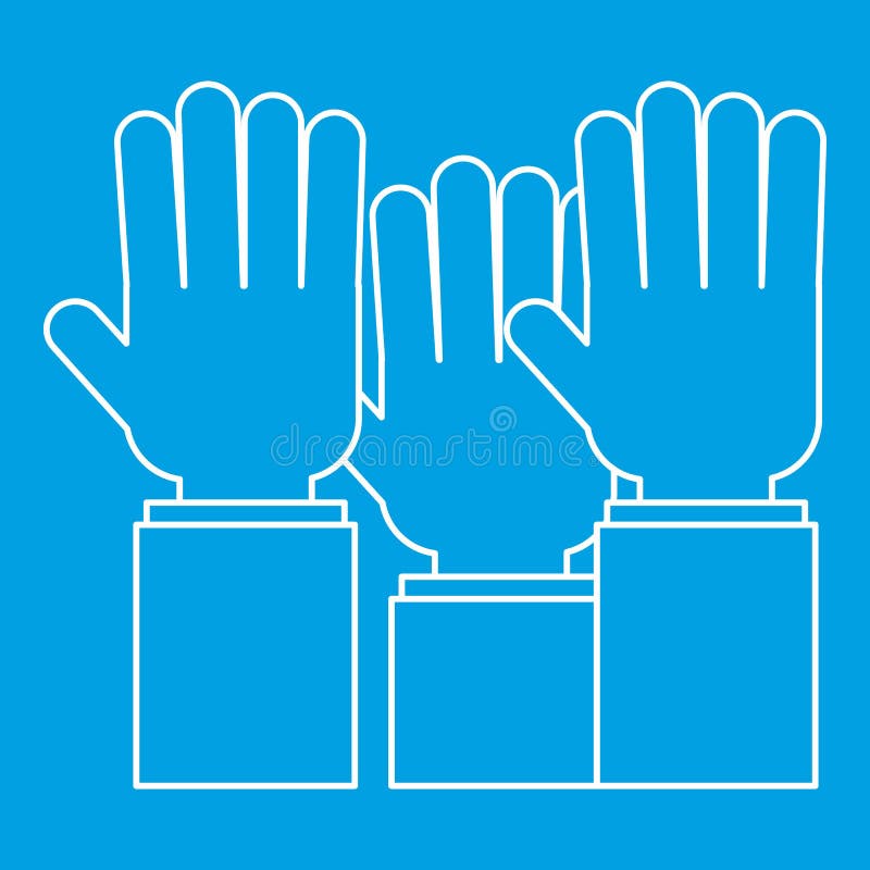 Icon, outline style stock vector. Illustration of participate - 97729783