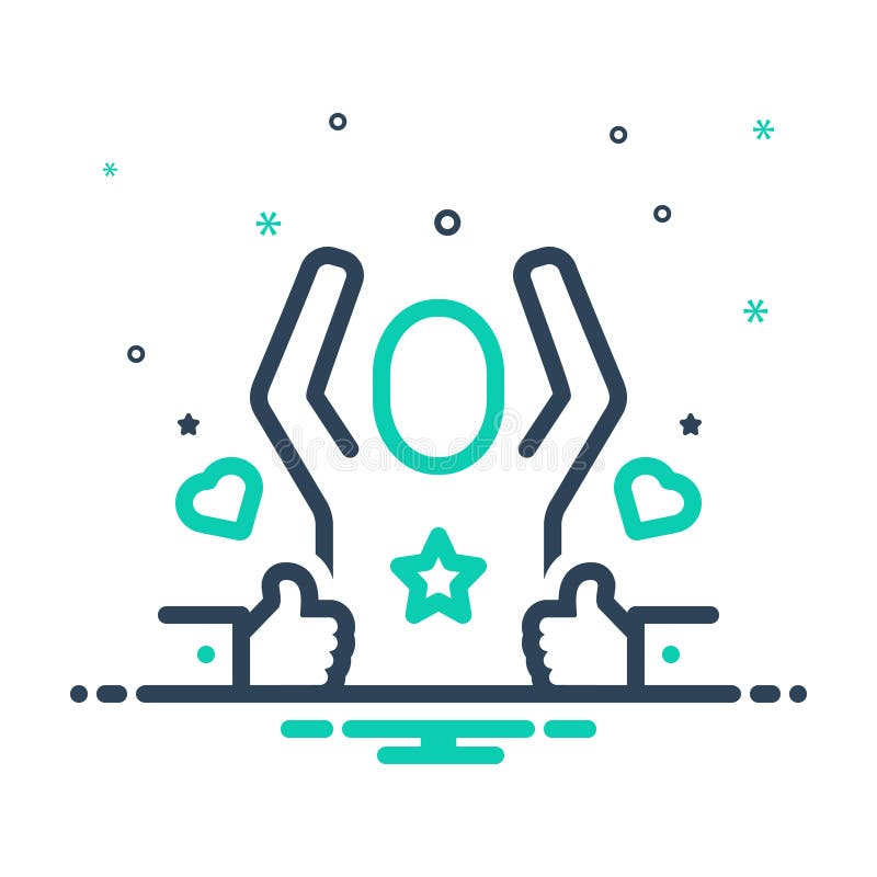 Mix Icon for Outstanding, Excellent and Famous Stock Vector ...