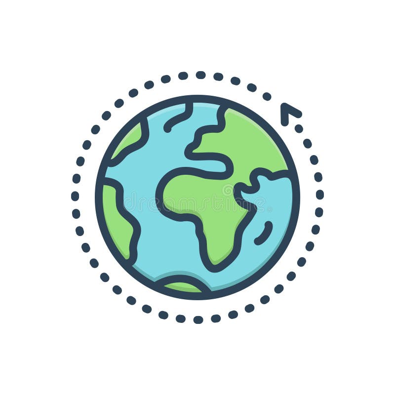 Color Illustration Icon for Overall, Entire and World Stock ...