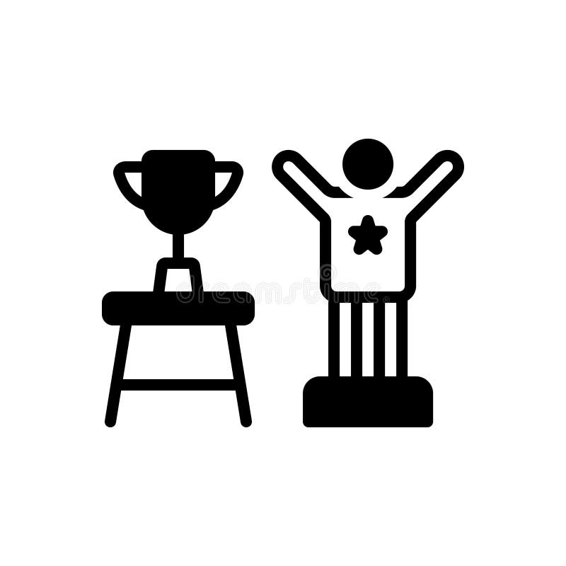 Black Solid Icon for Overcome, Conquer and Surmount Stock Vector ...