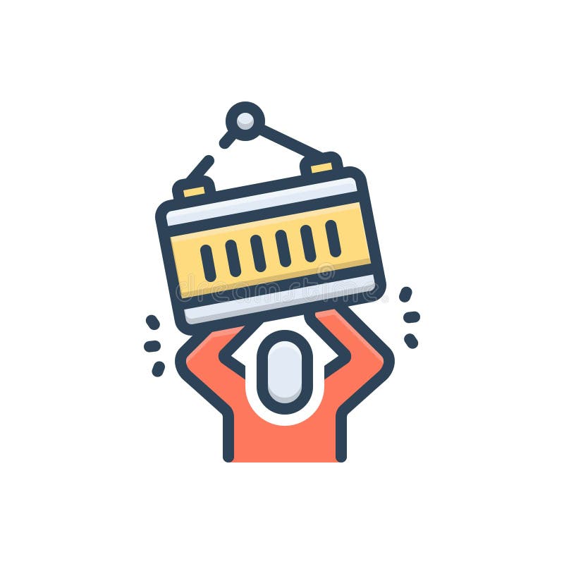 Color Illustration Icon for Overhead, Aloft and Luggage Stock Vector ...