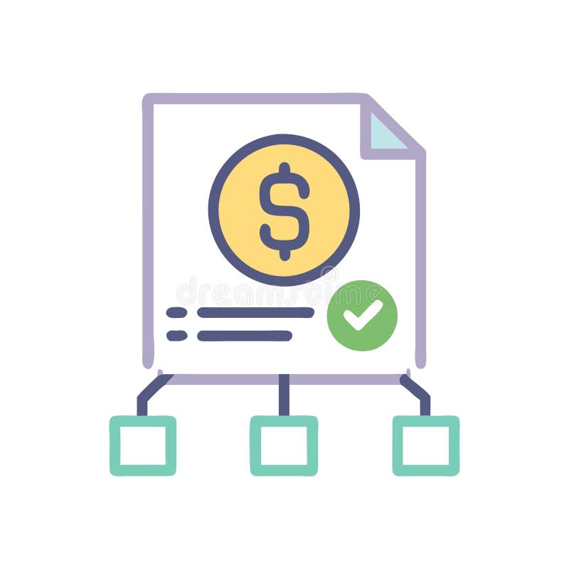 Icon for Overview of Financial Planning Stock Vector - Illustration of ...