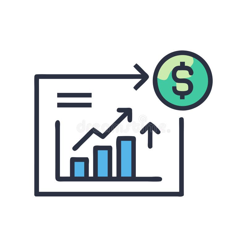 Icon for Overview of Financial Projections Stock Vector - Illustration ...