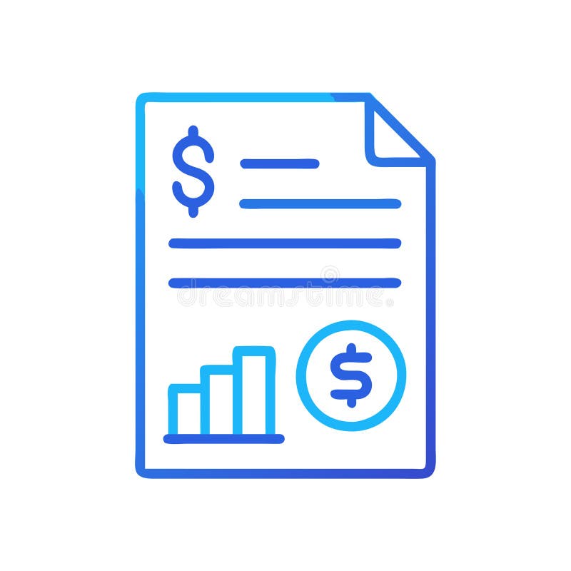 Icon for Overview of Income Statements Stock Vector - Illustration of ...