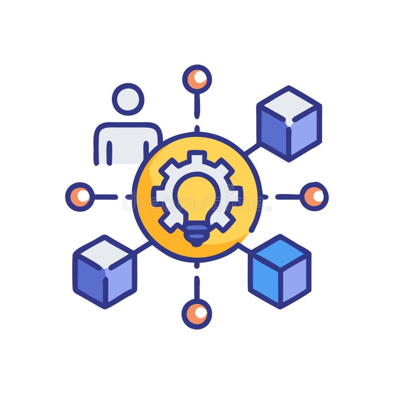 Icon for Overview of Innovation Ecosystem Stock Vector - Illustration ...