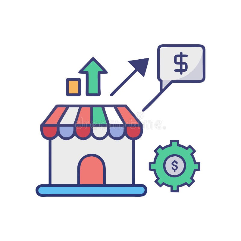 Icon for Overview of Market Development Stock Vector - Illustration of ...