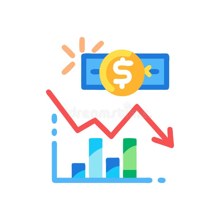 Icon for Overview of Market Disruption Stock Vector - Illustration of ...