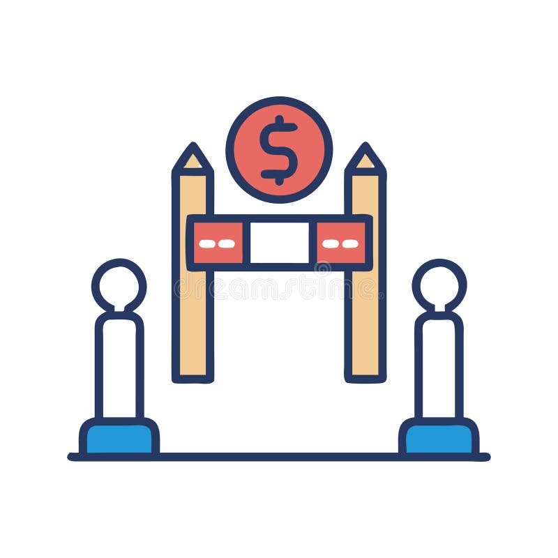 Icon for Overview of Market Entry Barriers Stock Vector - Illustration ...