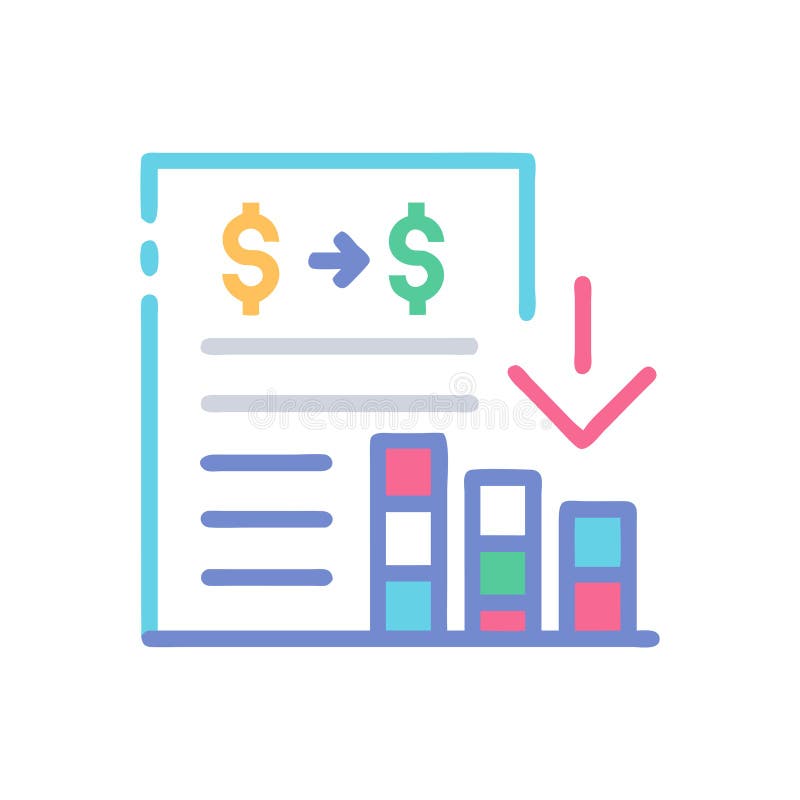 Icon for Overview of Profit and Loss Statements Stock Vector ...