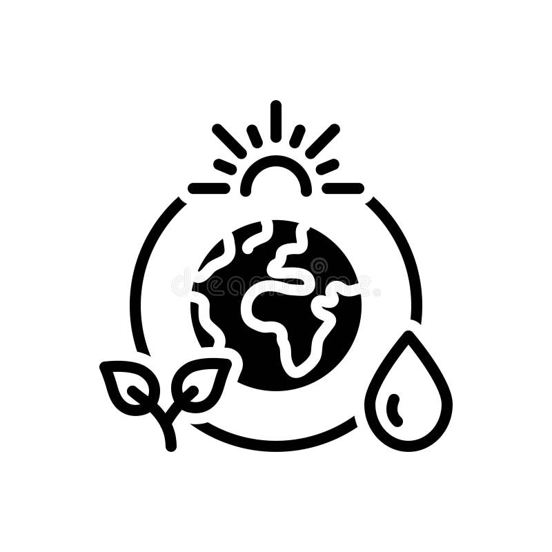 Black Solid Icon for Ozone, Layer and Environment Stock Vector ...