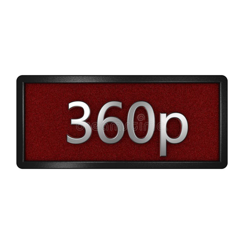 Icon `360p`. Video Quality. Isolated Graphic Illustration. 3D Rendering ...