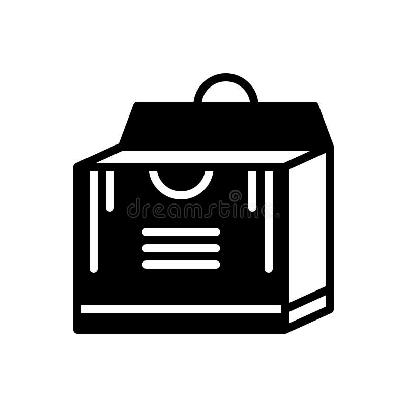 Black Solid Icon for Pack, Packing and Parcel Stock Vector ...