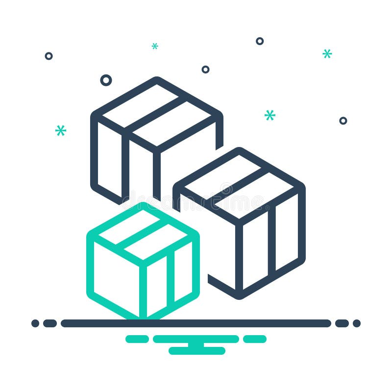 Mix Icon for Packaging, Product and Delivery Stock Vector ...