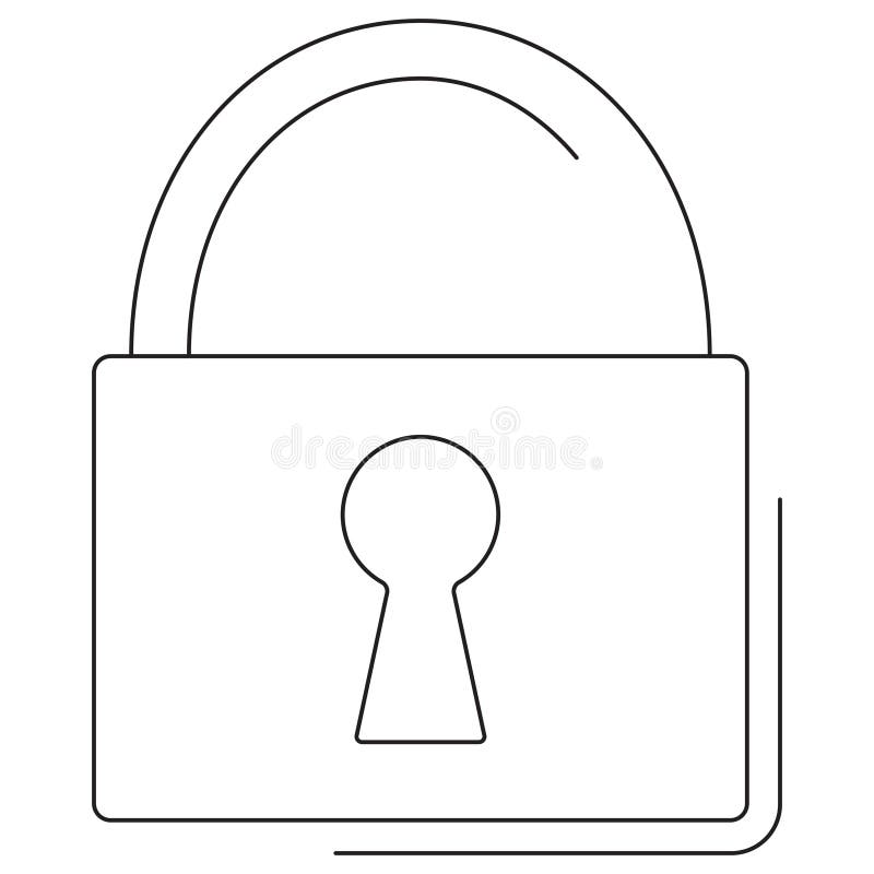 Icon of a Padlock Symbolizing Security, Privacy, and Protection Stock ...