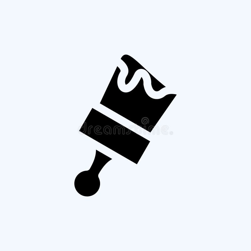 Icon Paint Brush. Suitable for Building Symbol. Glyph Style. Simple ...