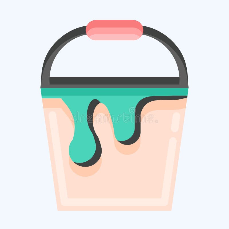 Icon Paint Bucket. Suitable for Paint Art Tools Symbol. Flat Style ...