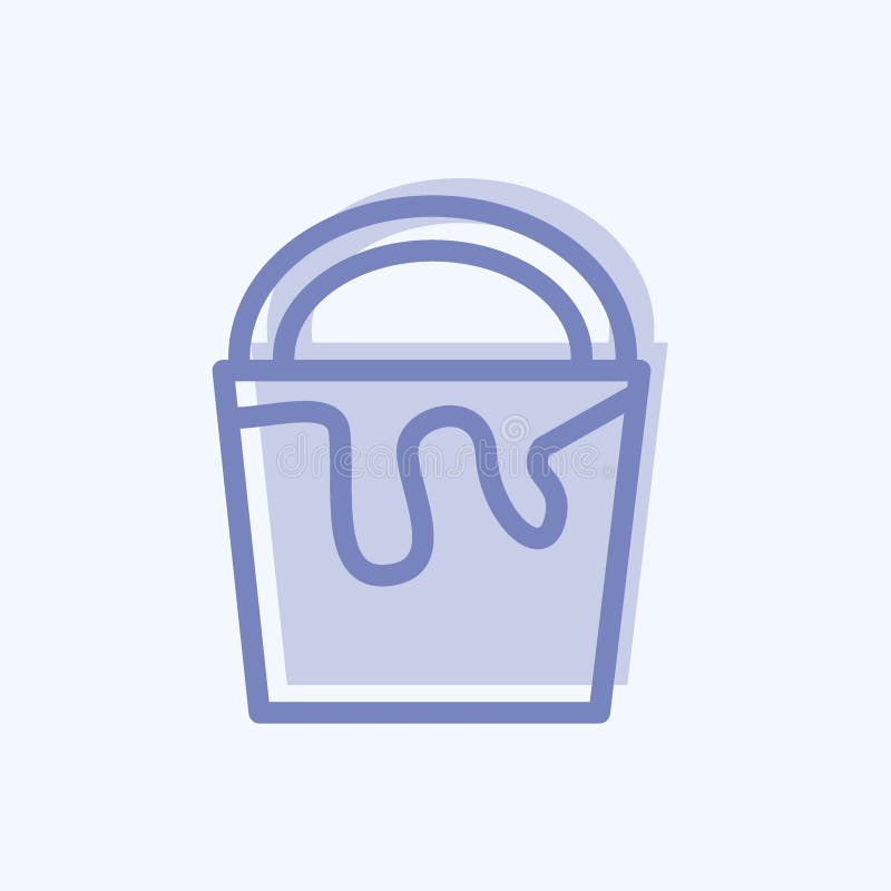 Icon Paint Bucket. Suitable for Building Symbol. Two Tone Style. Simple ...