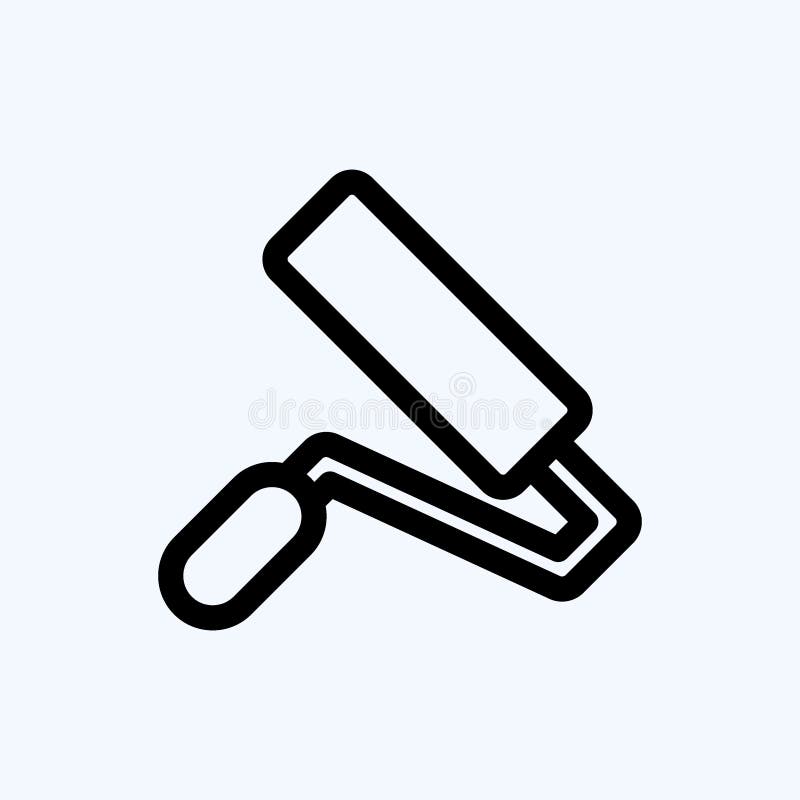 Icon Paint Roller. Suitable for Building Symbol. Line Style. Simple ...