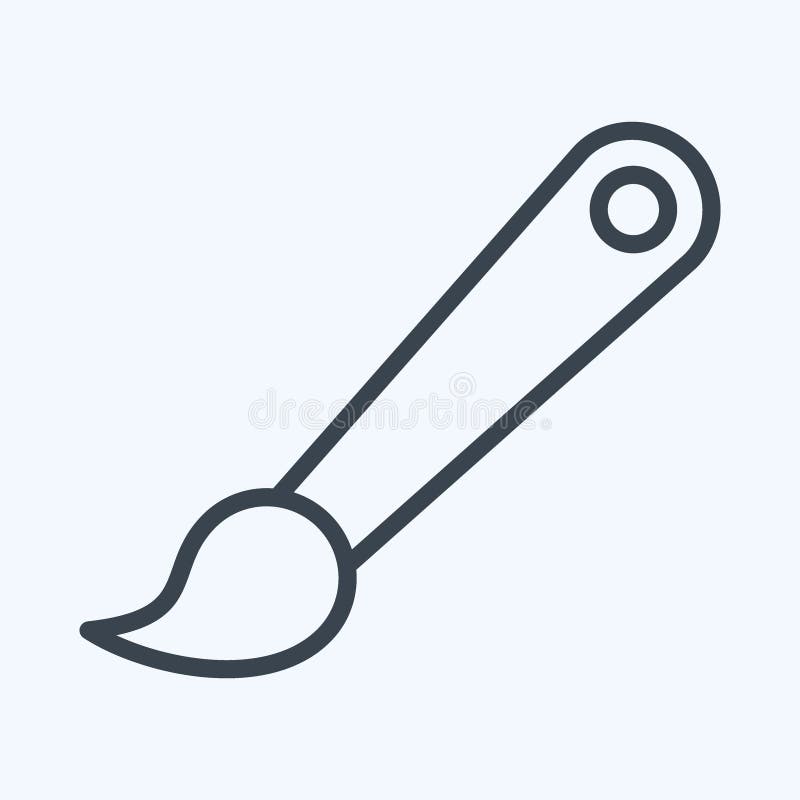 Icon Paintbrush. Suitable for Paint Art Tools Symbol. Line Style ...
