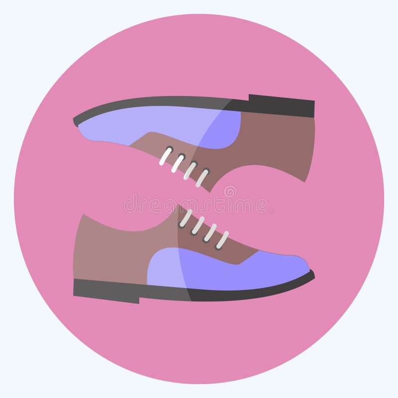 Icon Pair of Shoes. Suitable for Men Accessories Symbol. Flat Style ...